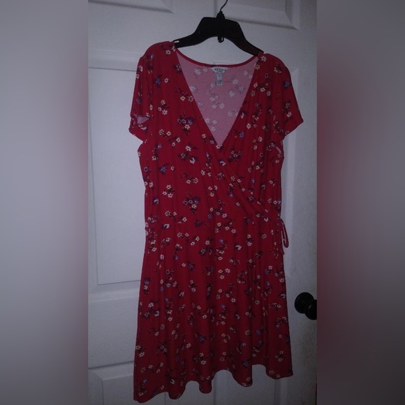 Dresses | A Red Floral Dress Brand Is Arizona Its Xl Just Worn Once ...